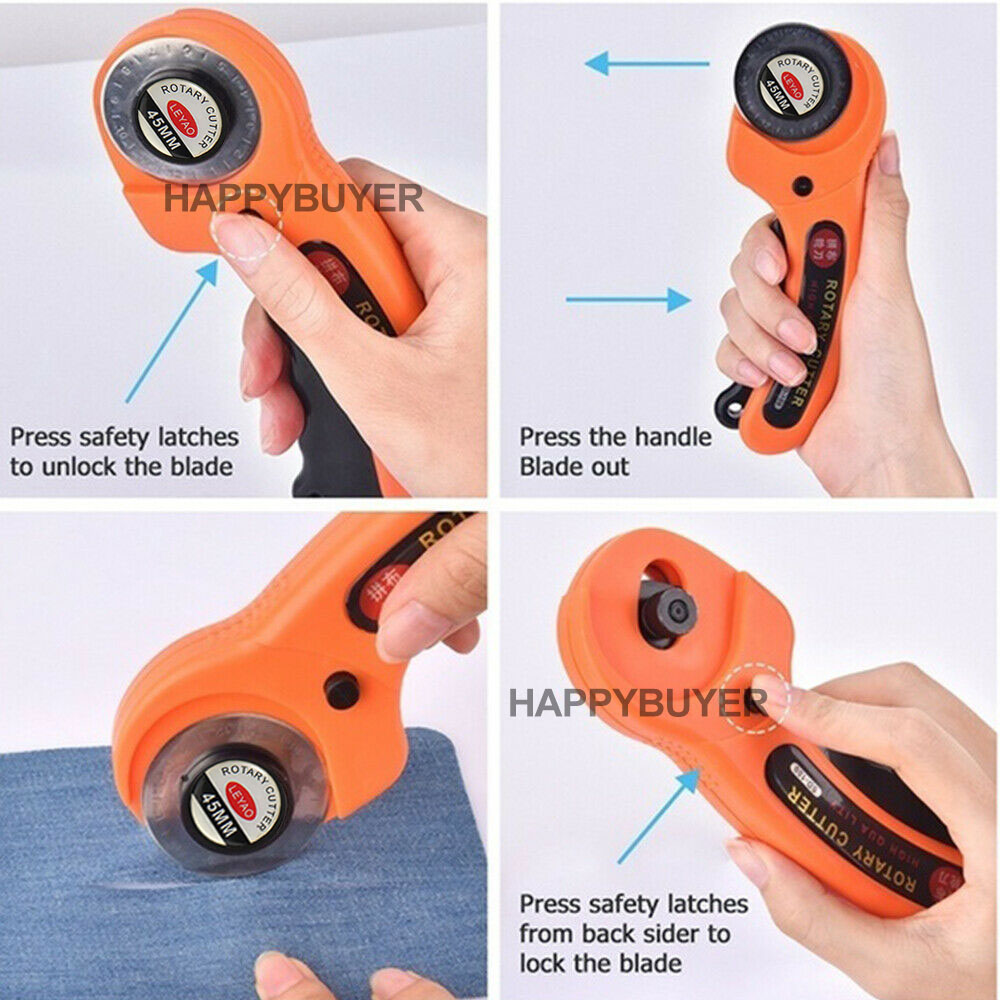 Rotary Cutter 45mm Quilting Roller Fabric Cutting Tool Optional 10pcs ...